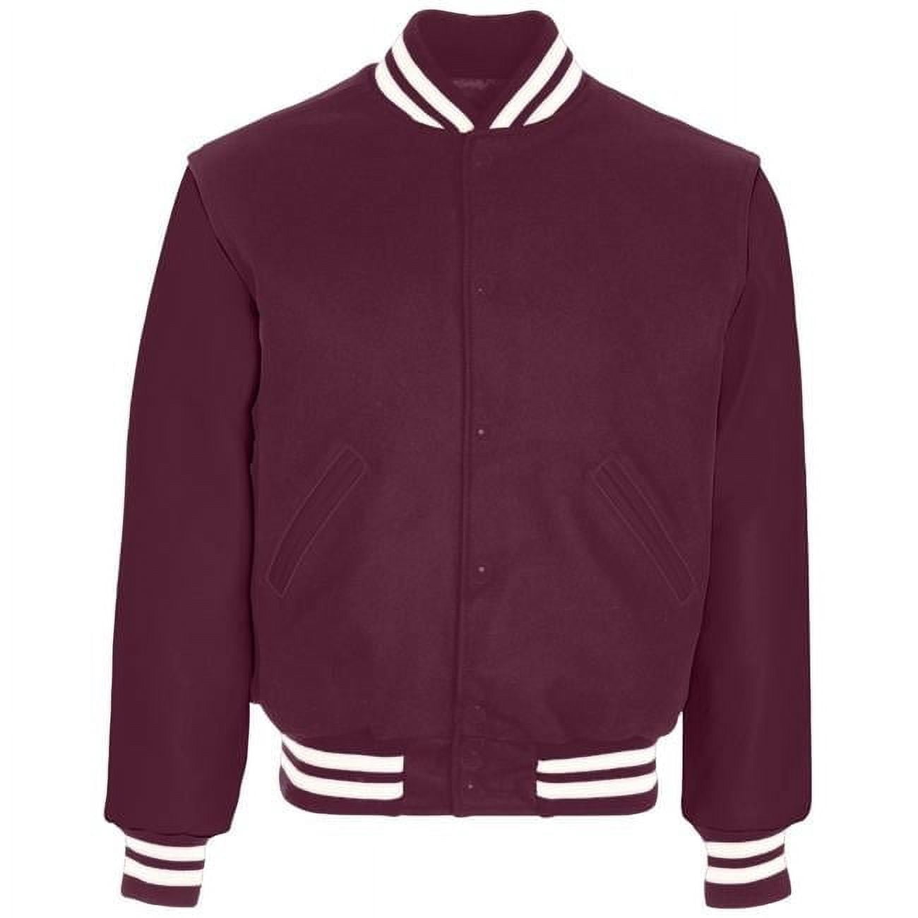 Adult Varsity Jacket, Maroon & White - Small - Walmart.com