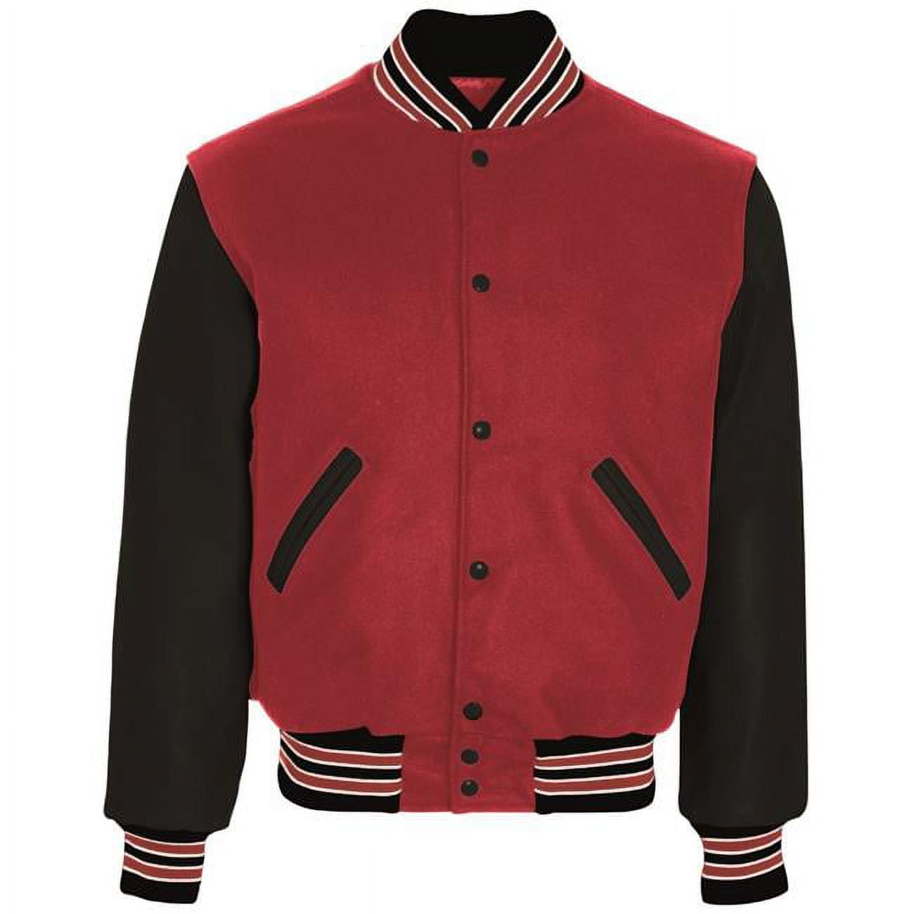Adult Varsity Jacket, Scarlet & Black - Extra Large - Walmart.com
