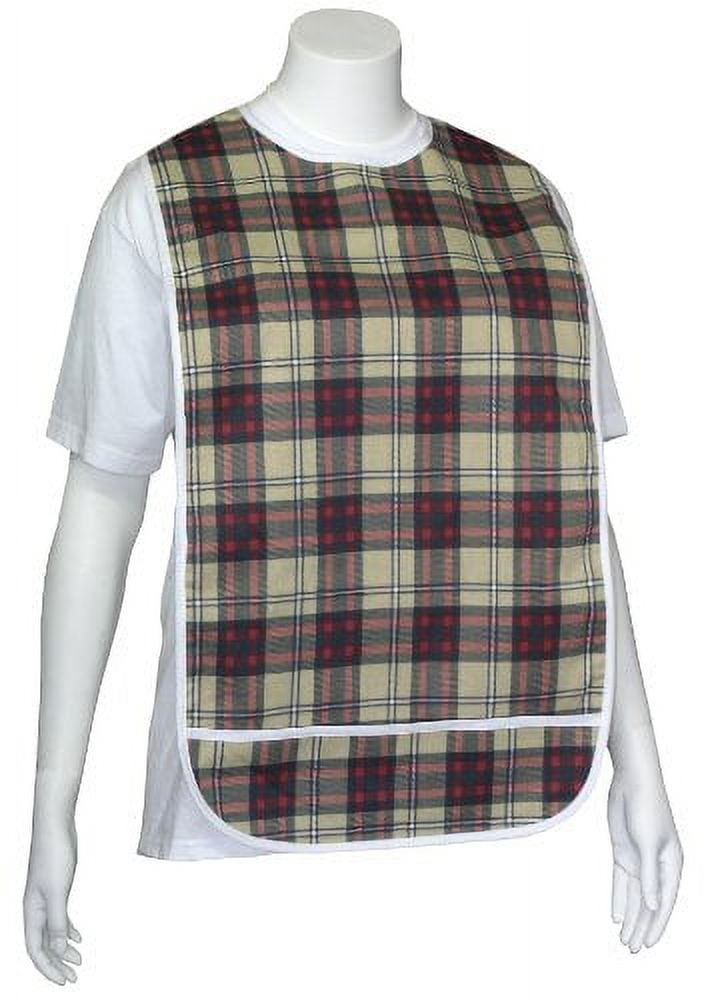 Adult Vinyl Adult Bibs with Crumb Catcher - Blue Style #4 - 3 Pack ...