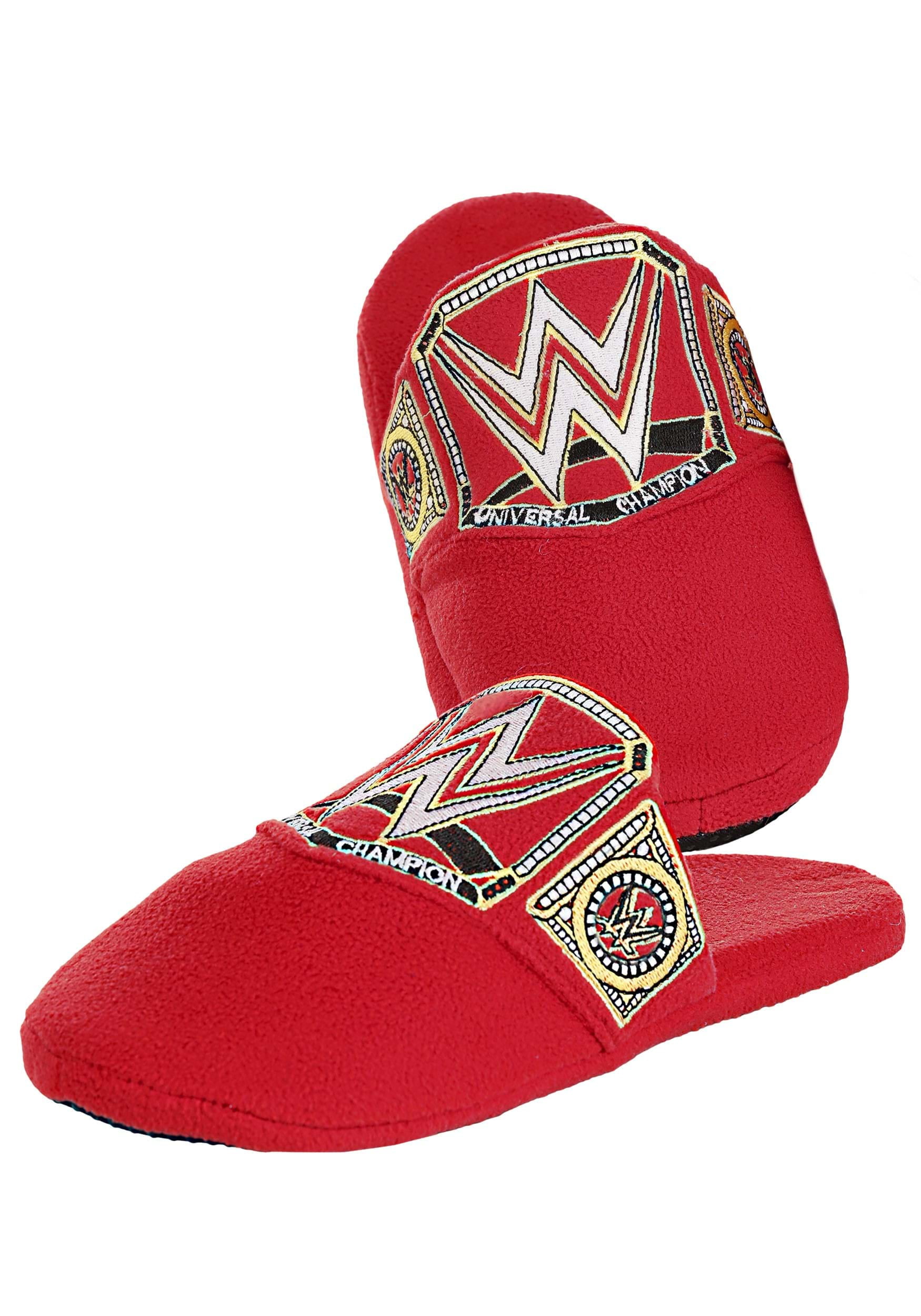 FUN Costumes Adult WWE Championship Slippers, Fleece Fabric, Cozy ...