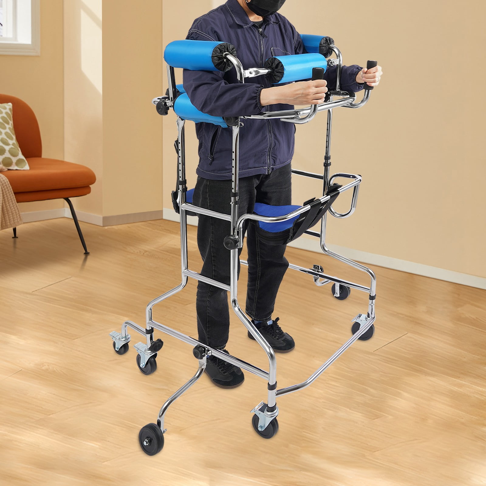 Adult Walker for Seniors Hemiplegia Rehabilitation Standing Frame,Anti ...
