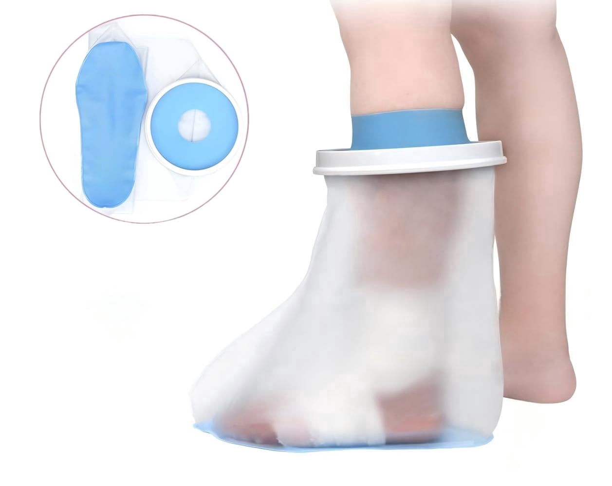 TVTUTPWY Adult Foot Cast Cover for Shower with Non-Slip Bottom ...