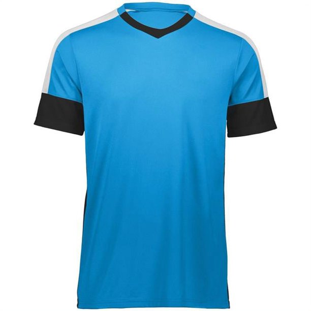 Adult Wembley Soccer Jersey - Power Blue, Black & White - Extra Large ...