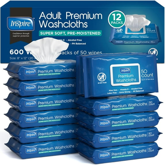Adult Wet Wipes, Wash Cloths | Adult Wipes for Incontinence & Cleansing ...