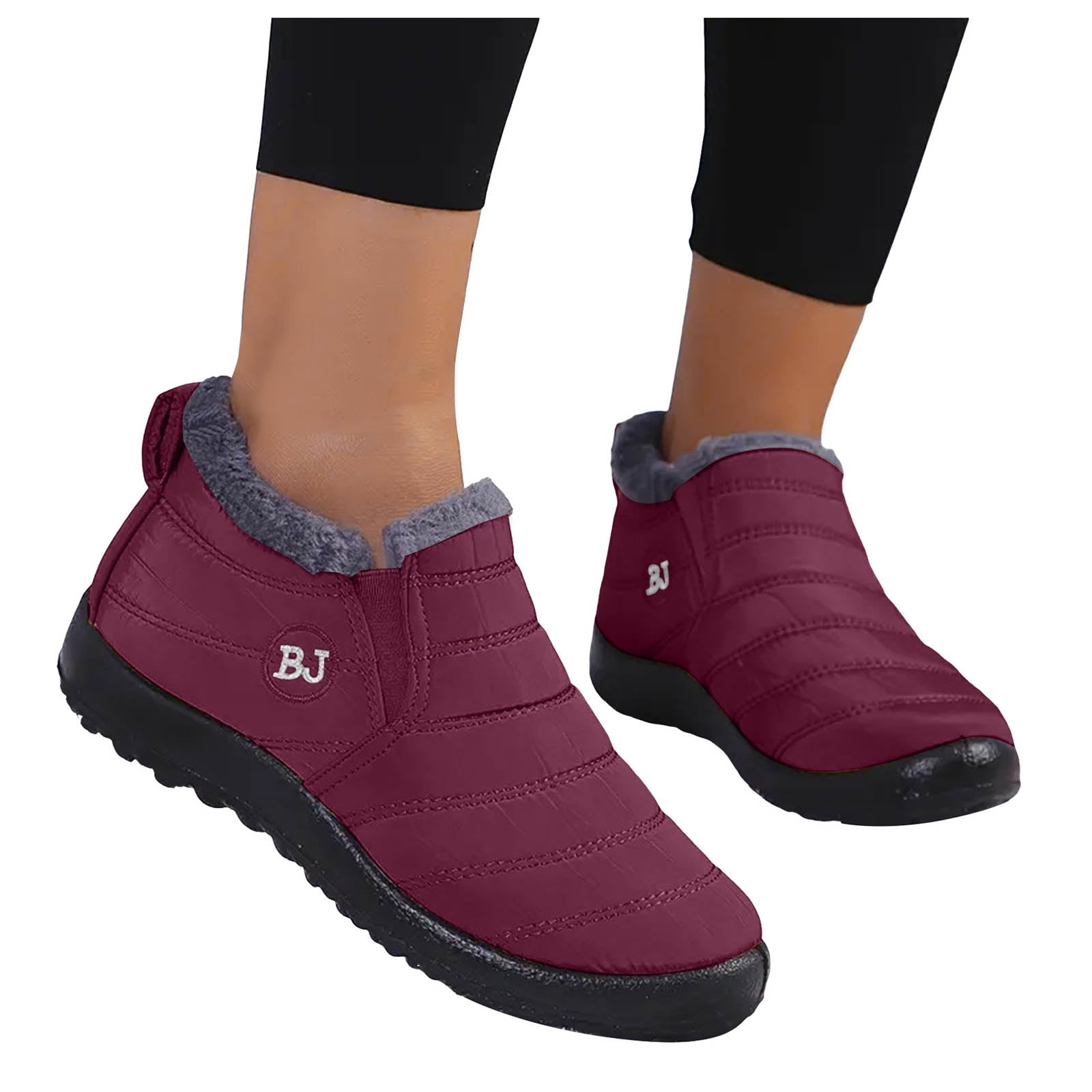 Adult Winter Boots for Women Men Lightweight Waterproof Fleece Lined ...