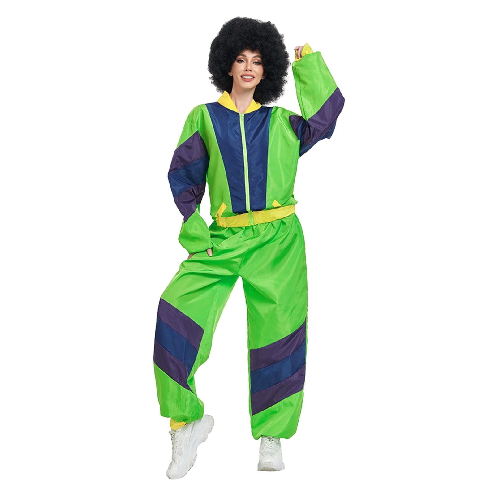 Adult Women And Man 80s Tracksuit Retro Hop Windbreaker Disco Tracksuit ...