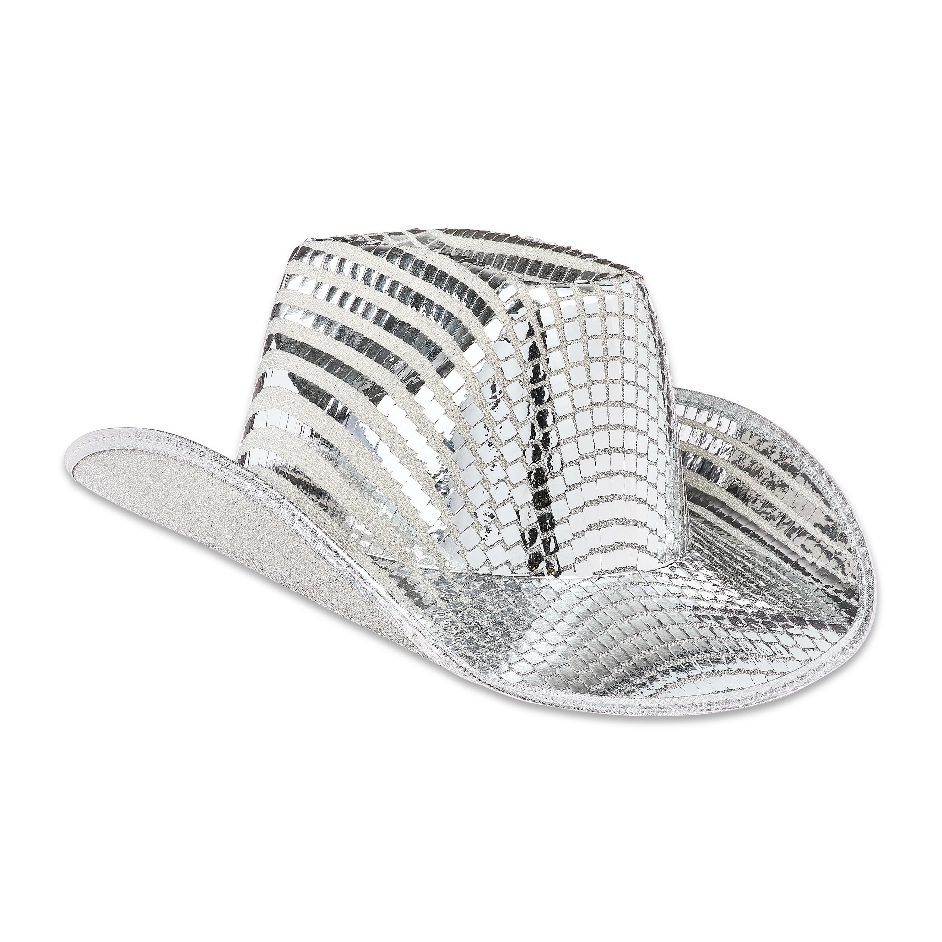 Silver Disco Cowboy Hat, for Adults, One Size Fits Most, by Way To ...
