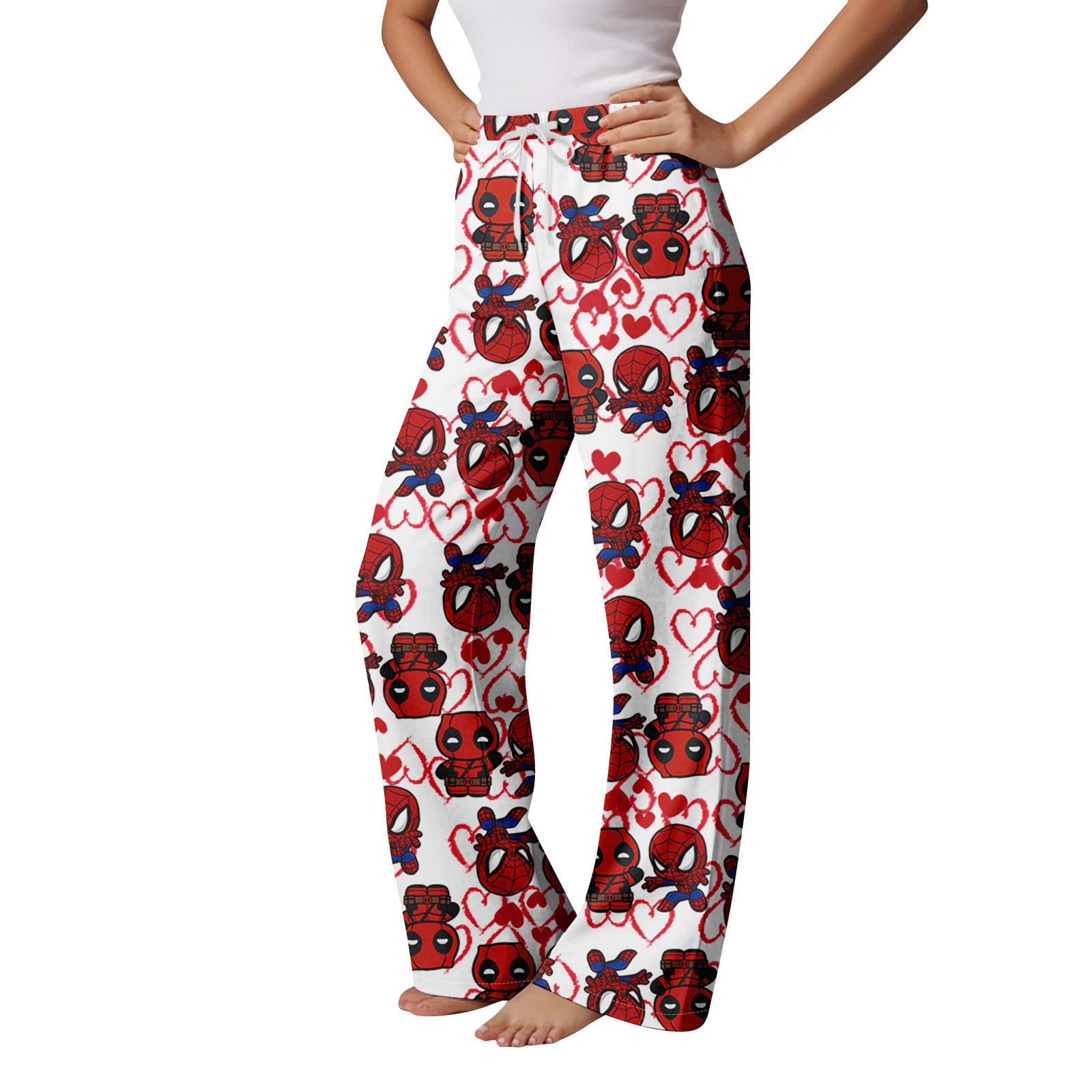 Adult Women Fashion Loose-patterned Spider-Man Print Womens Pajama ...