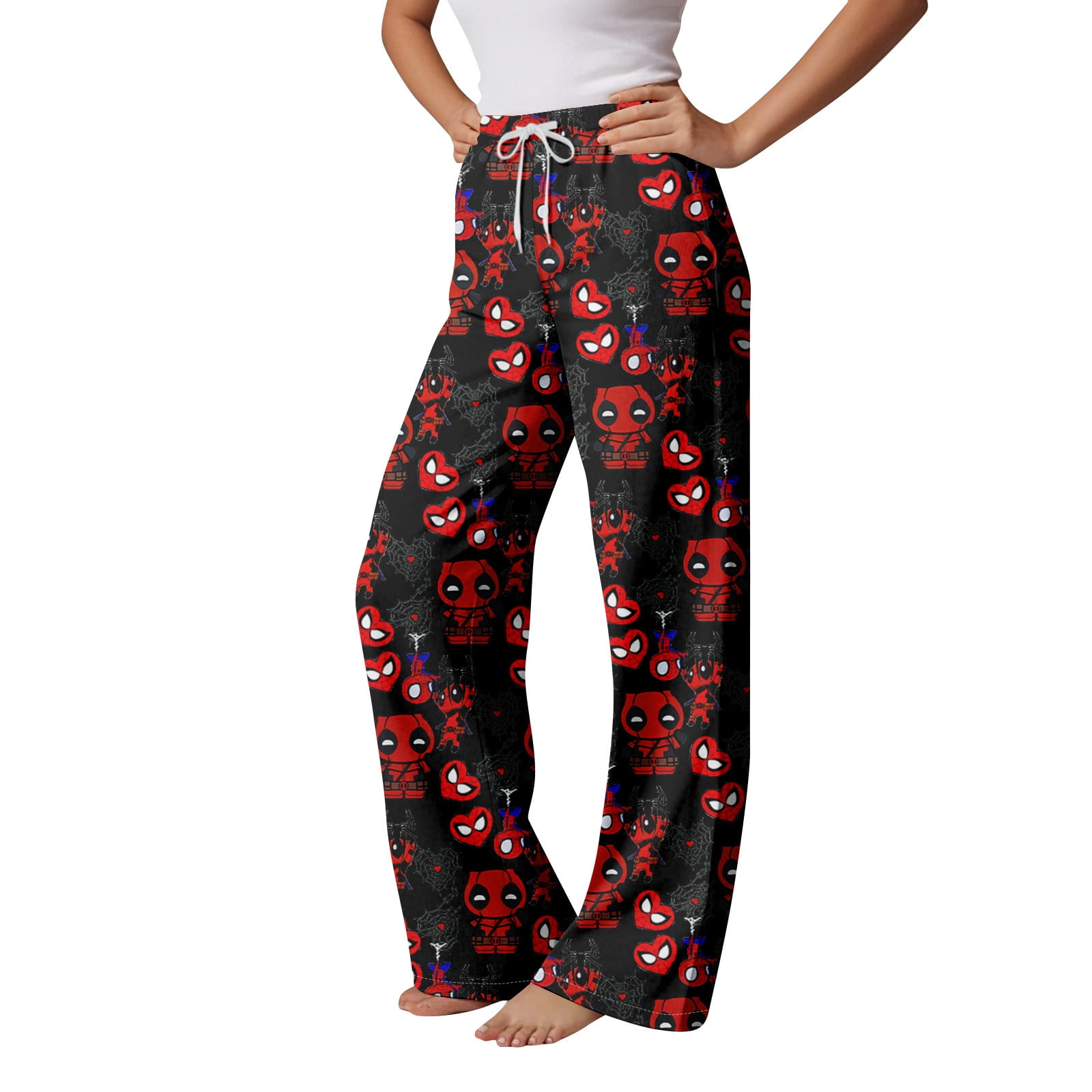 Adult Women Fashion Loose-patterned Spider-Man Print Womens Pajama ...