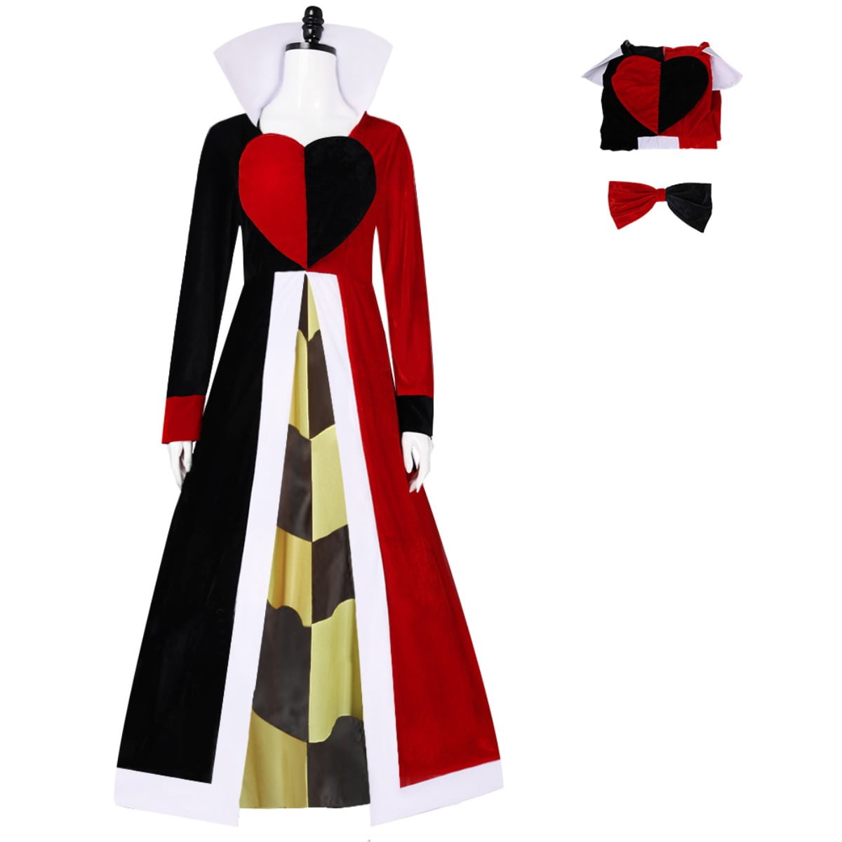 Adult Women Red Queen Inspired Dress Vintage Royal Style Elegant Gown ...