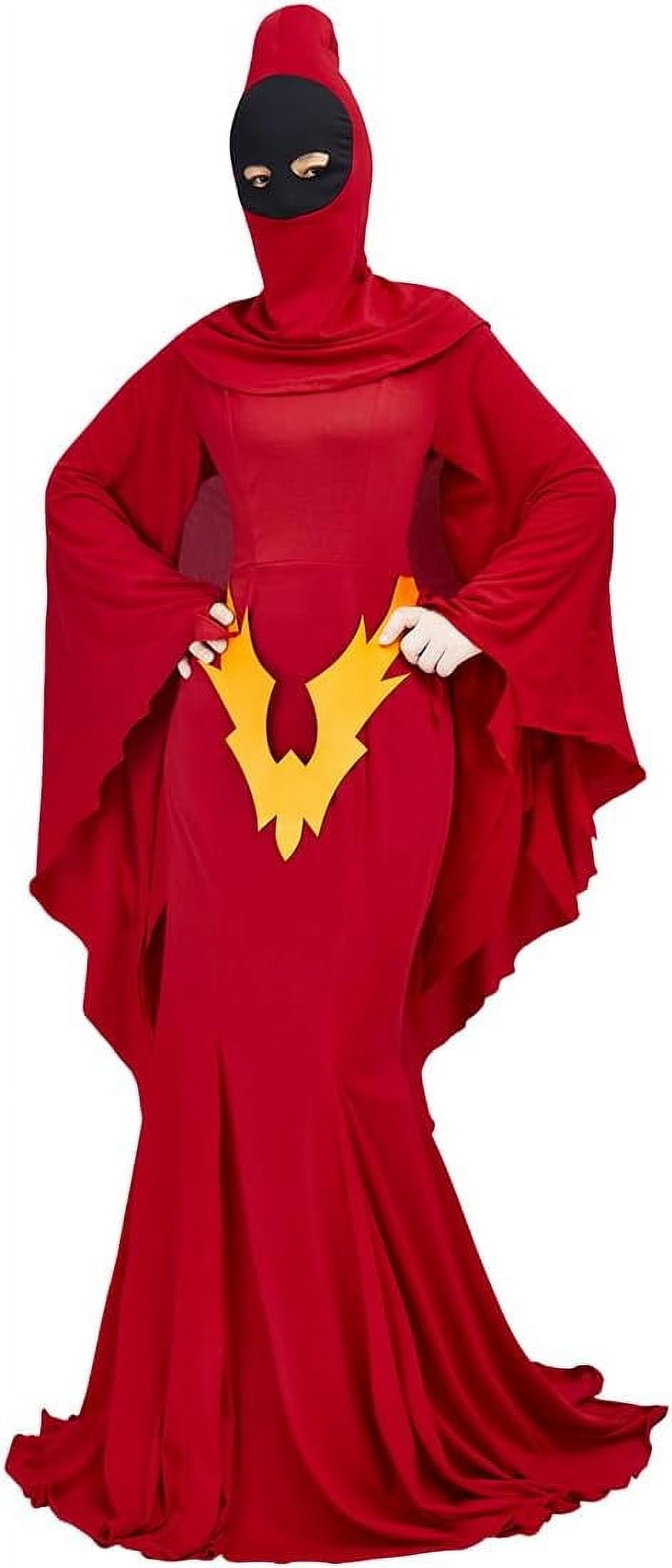 Adult Women Shadow Weaver Red Long Dress Full Set with Mask and Robe ...