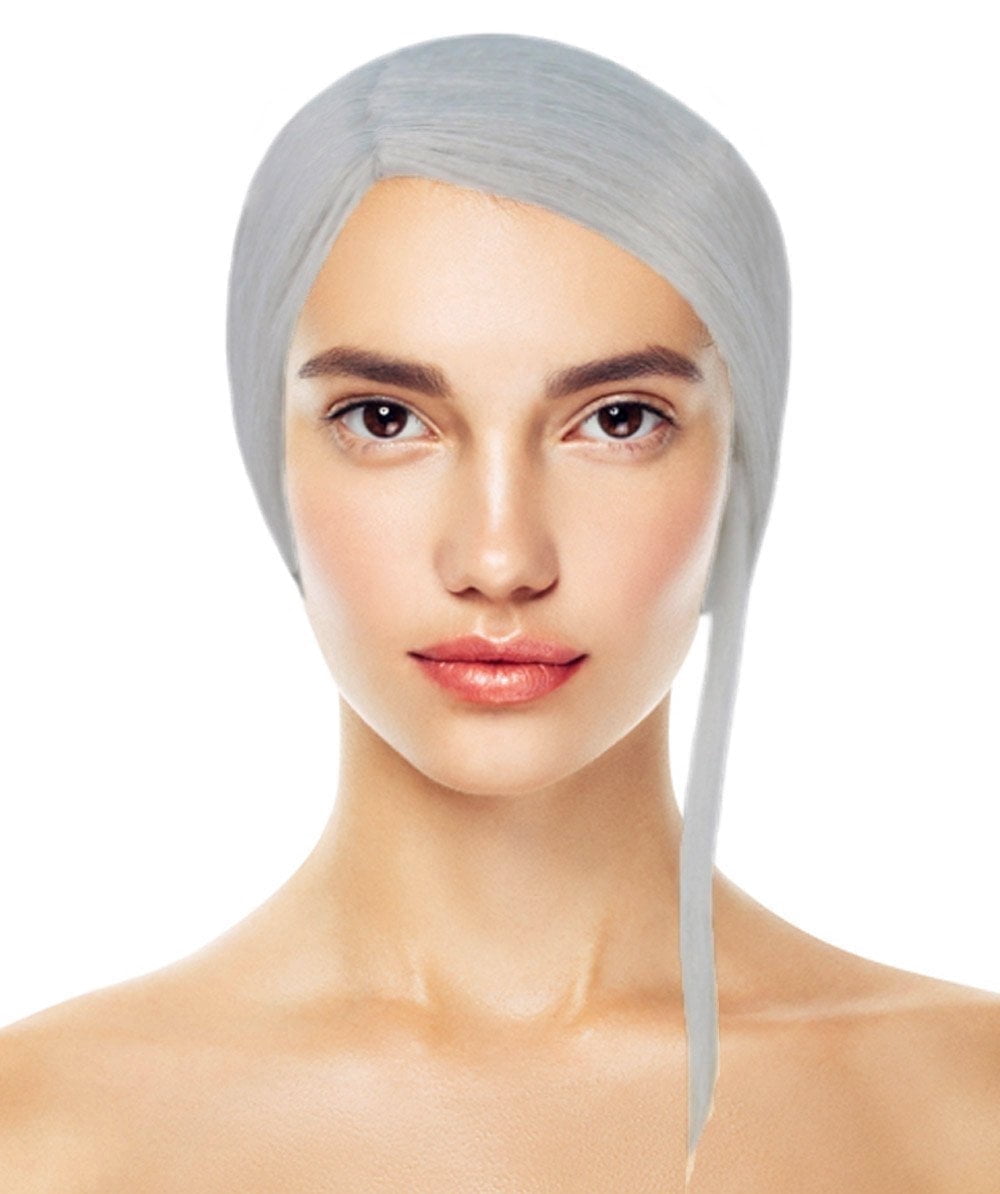 Adult Women's Celebrity Pop Singer Long White Ponytail Wig, Best for ...