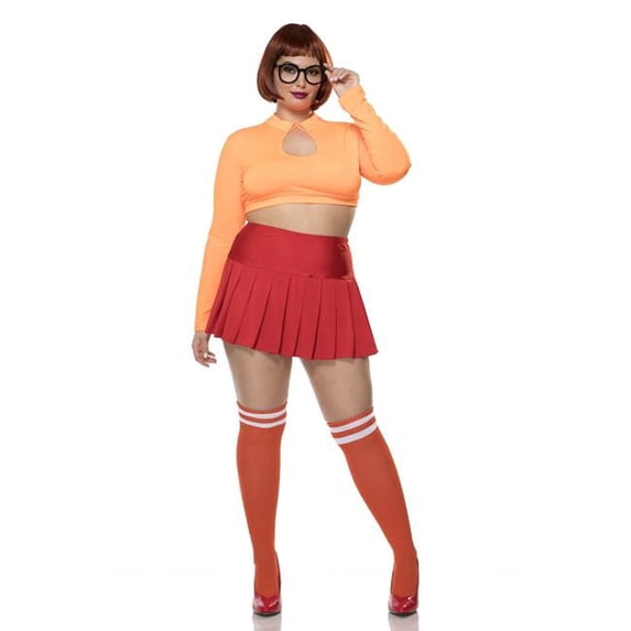 Sky Hosiery 71186Q-3X-4X Womens Nerdy Detective Costume, Orange & Red ...