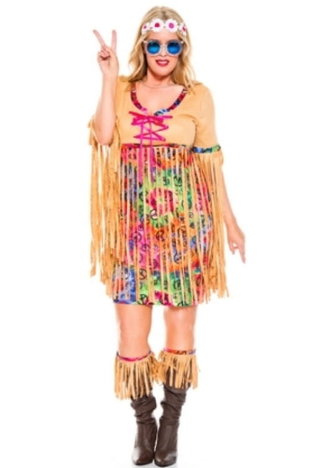 Queen Retro Hipster Costume Music Legs 70806Q Multi Color - Walmart.com