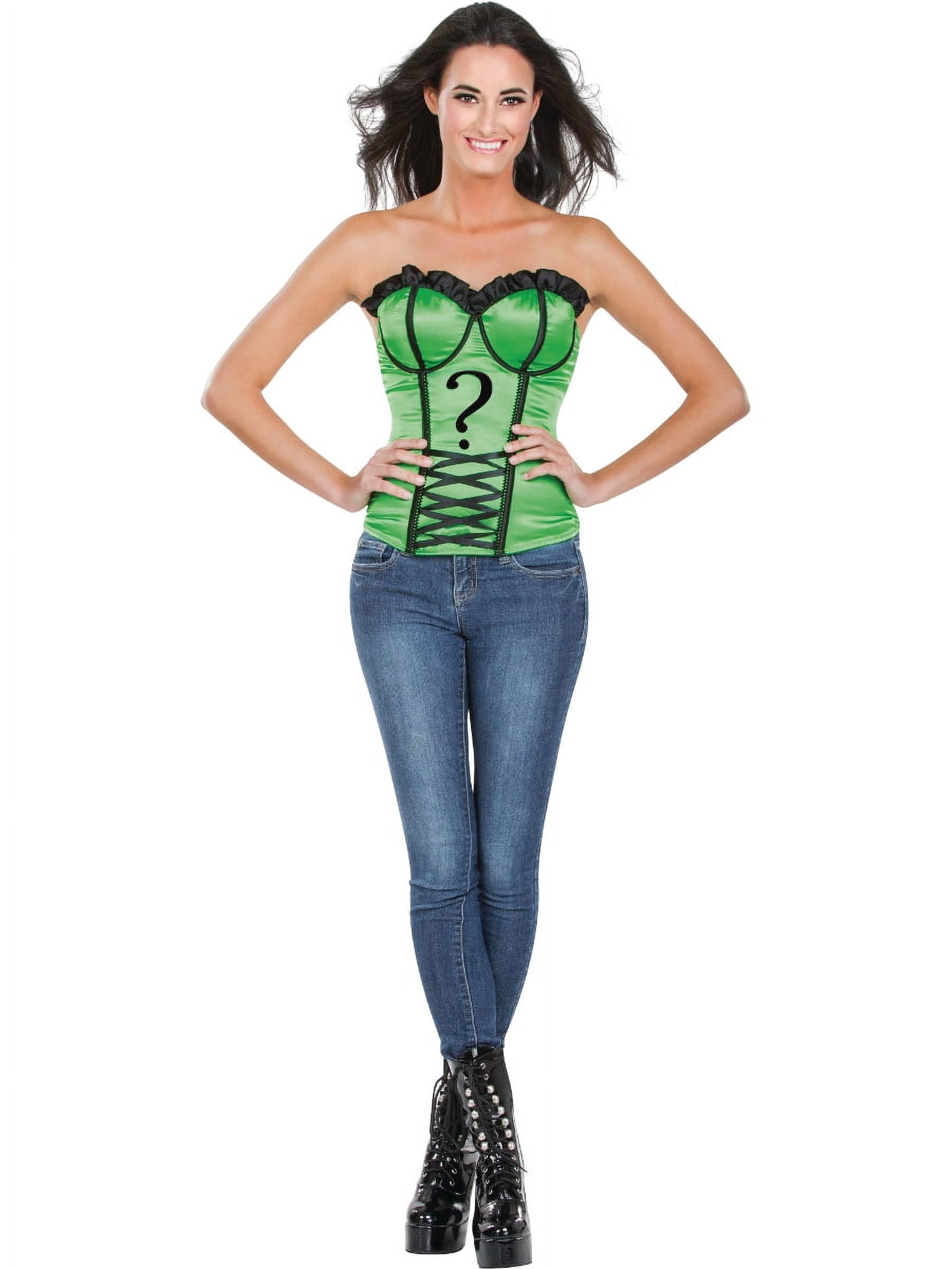 Adult Womens Sexy DC Comics Riddler Corset Costume Accessory Medium ...