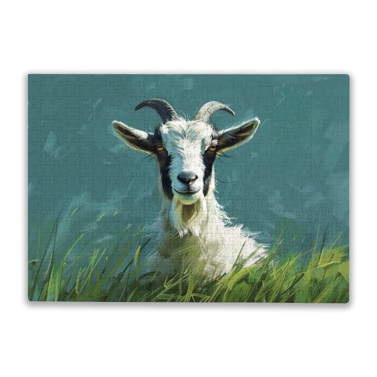 Adult Wooden Puzzle 500 Pieces Puzzle There Is a Goat in the Green ...