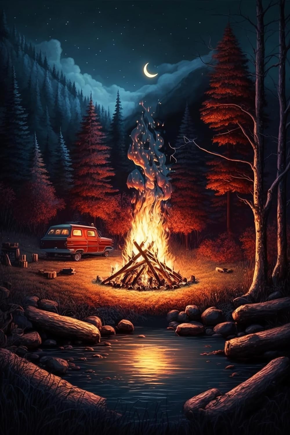 Adult Woodiness Puzzle 500 Piece, Bonfire Party, Puzzle 500 Piece Game ...