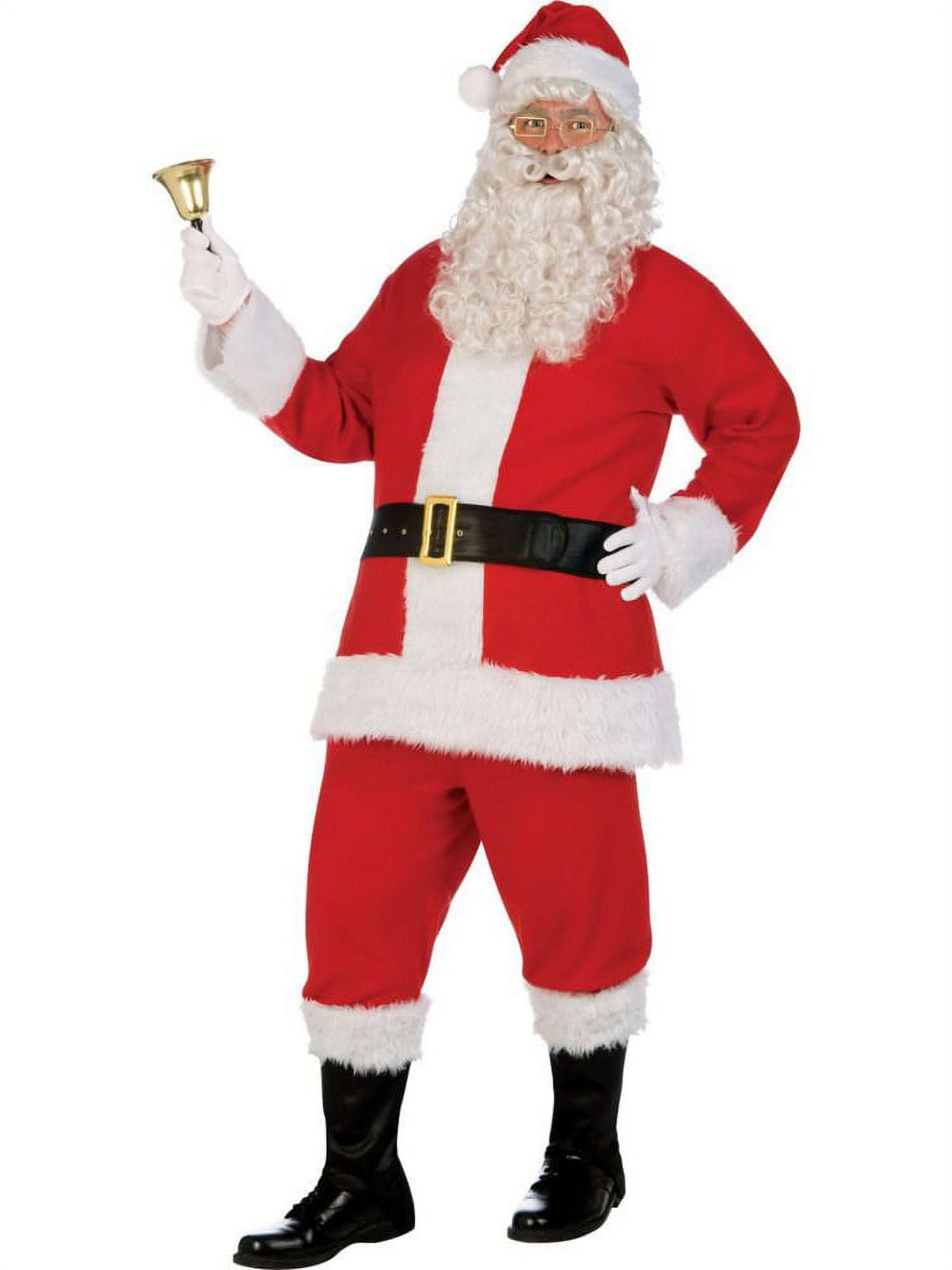 Adult XL Deluxe Flannel Santa Suit Costume - Walmart.com