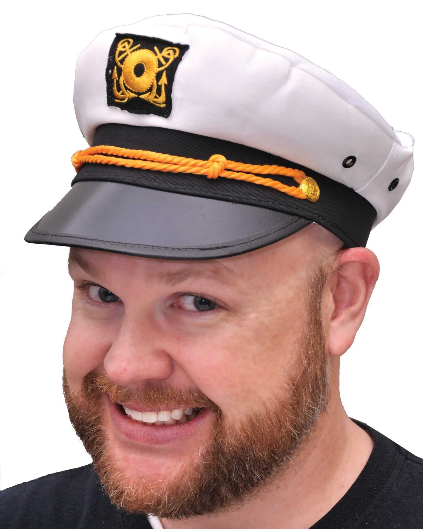 White Yacht Captain Hat - Walmart.com
