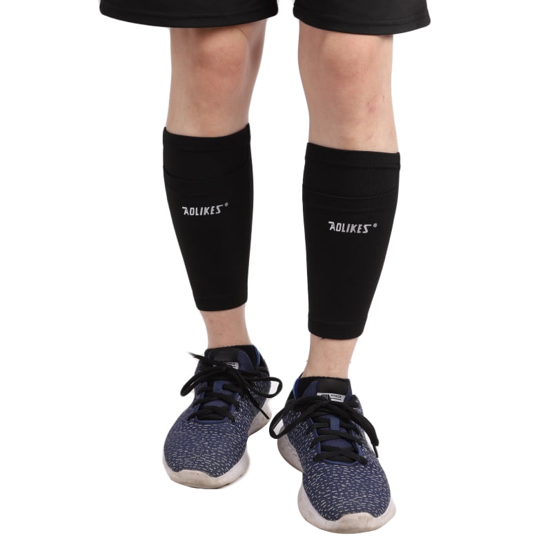 Adult Youth Kids Soccer Shin Guards with Compression Calf Sleeves - 1 ...