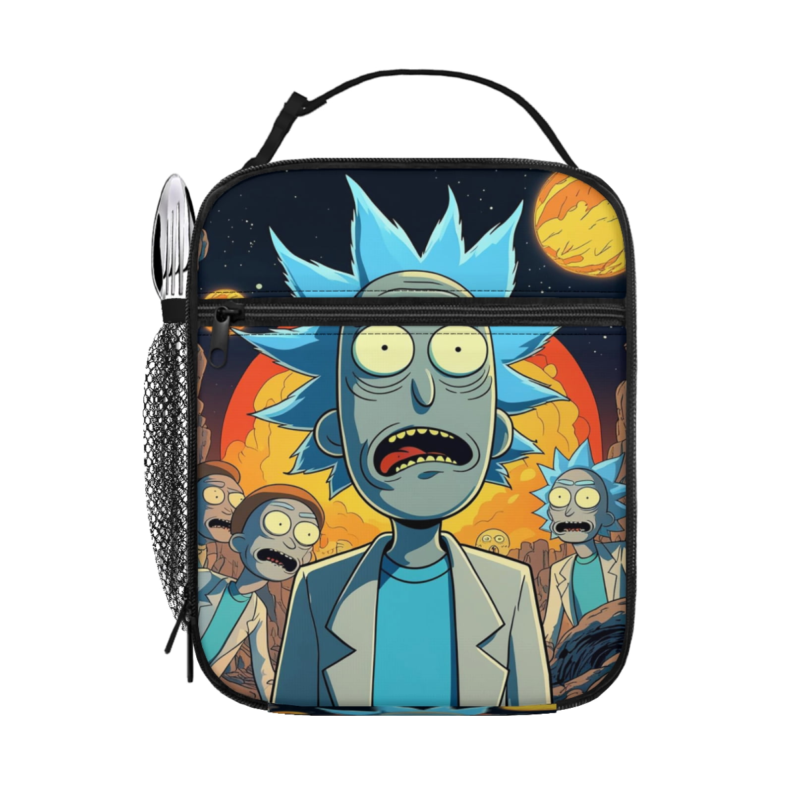 Adult cartoon Rick and Morty Lunch box Insulated Soft Bag Mini Cooler Back to travel Thermal ...