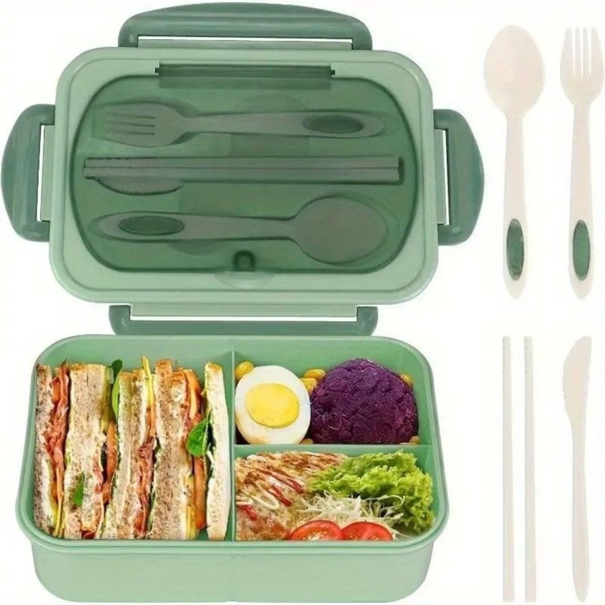 Adult lunch box, Portable Travel 1200ml adult lunch box, leak proof ...