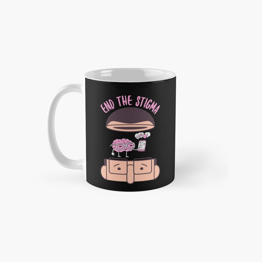 Adult mental health end the stigma cute artsy design Classic Mug ...