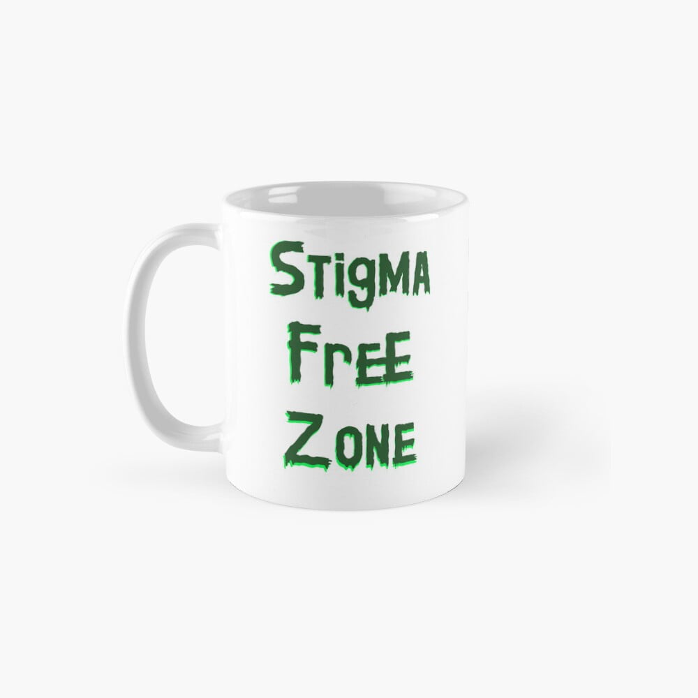 Adult mental health stigma free zone edgy paint style art design ...