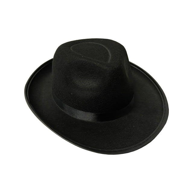Adult's Black 20s Gangster Fedora Hat Costume Accessory - Walmart.com