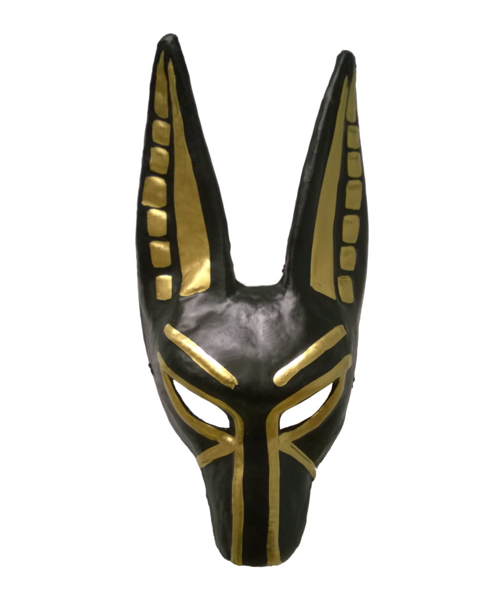 Adult's Black And Gold Egyptian Anubis Party Festival Tie Mask Costume ...