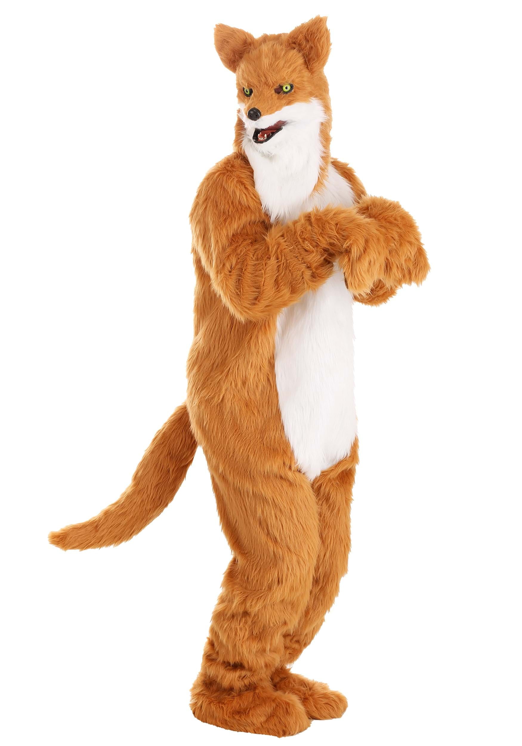 Adult's Fox Costume With Mouth Mover Mask - Walmart.com