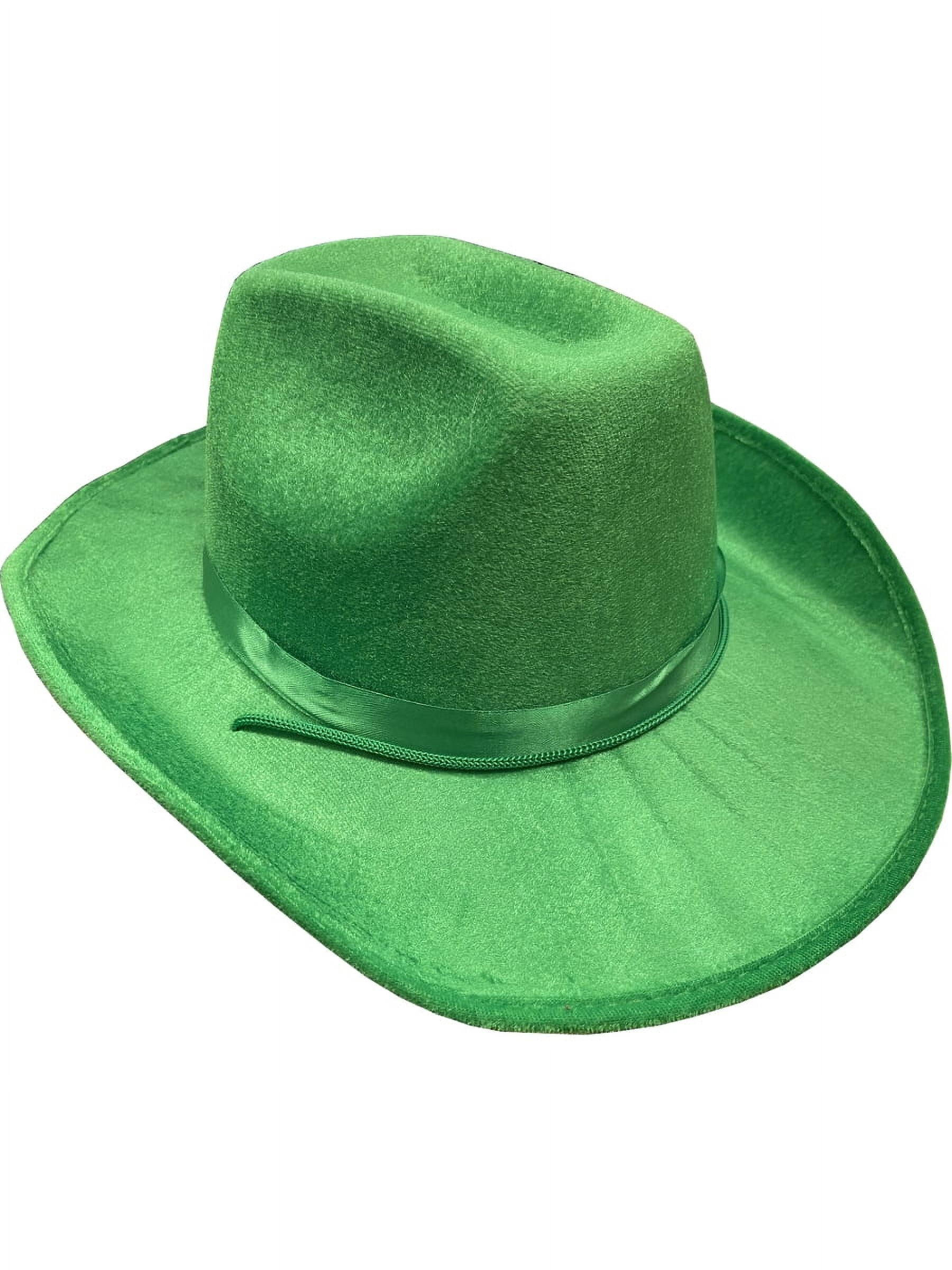 Adult's Green Velvet Texan Cowboy Hat Costume Accessory - Walmart.com