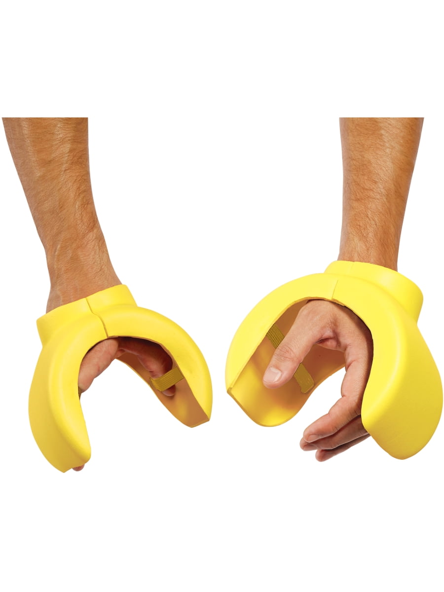 Adult's LEGO® Iconic Yellow Foam Hands Gloves Costume Accessory ...
