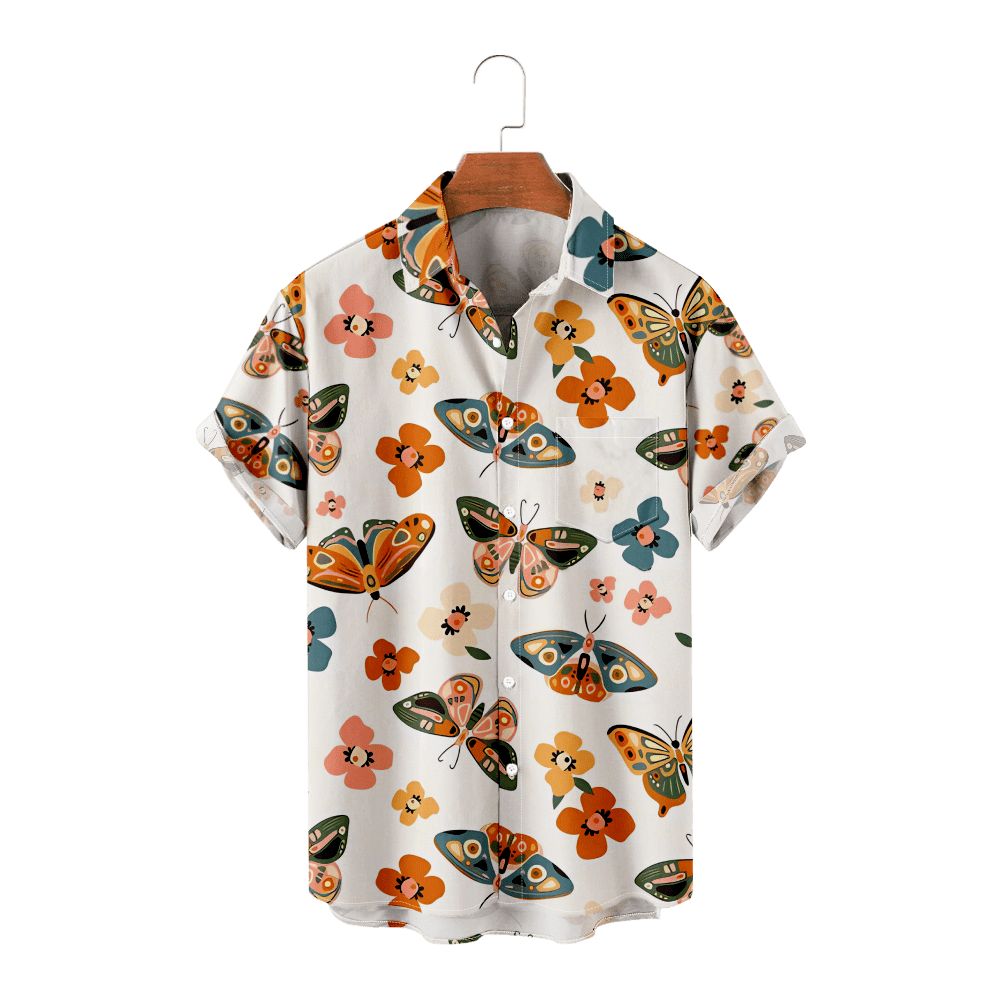 Adult's Shirt Animal Butterfly Pretty Art Painted Art Print Graphic Top ...