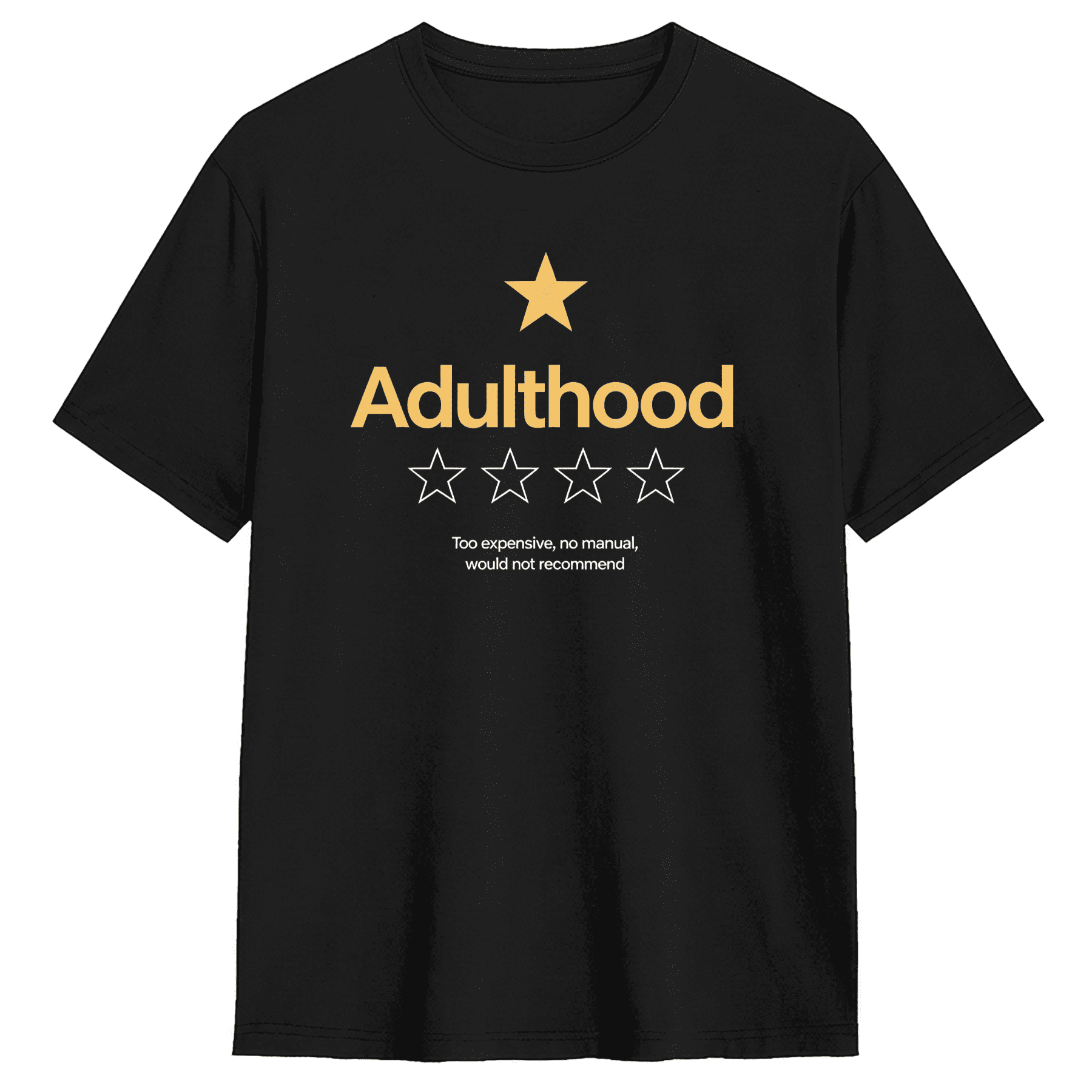 Adulthood Two Expensive No Manual Cool Graphic Tee for Men and Women ...