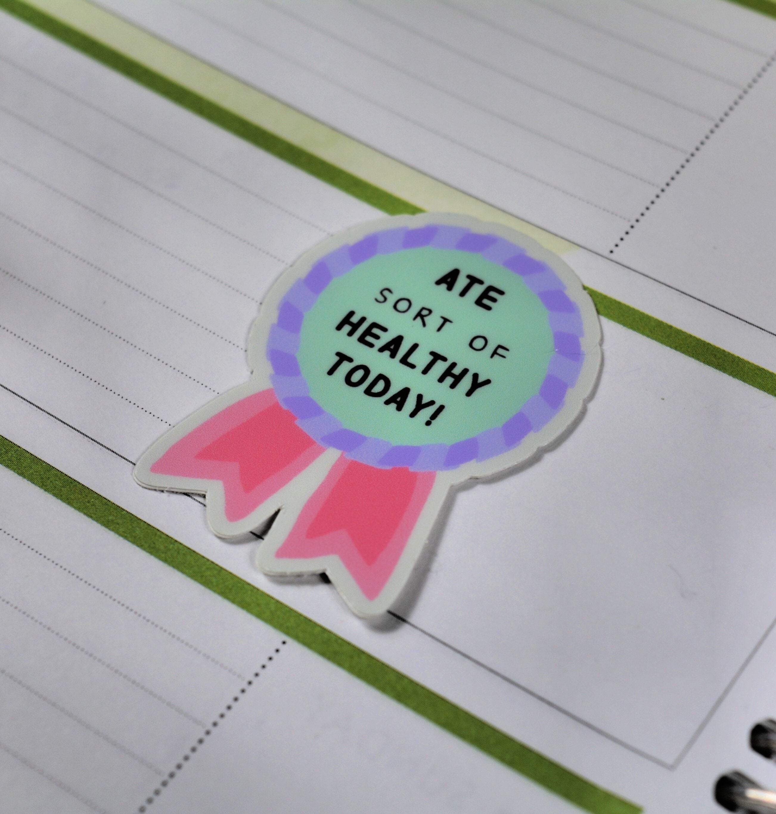 Adulting Award - Eating Healthy Sticker - Vinyl Sticker - Planner ...
