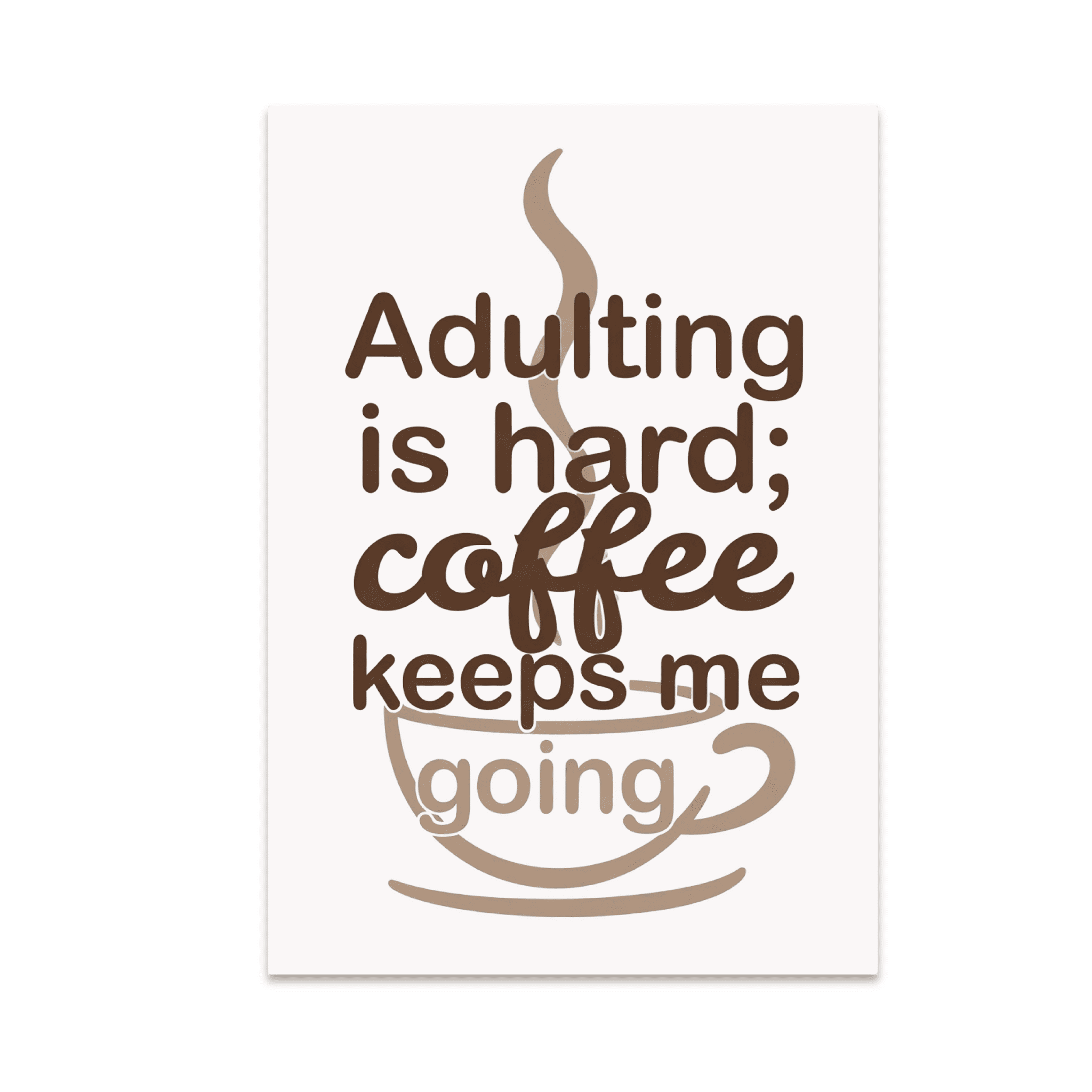 Adulting is Hard; Coffee Keeps Me Going - Coffee Lover - 13x19 Poster ...