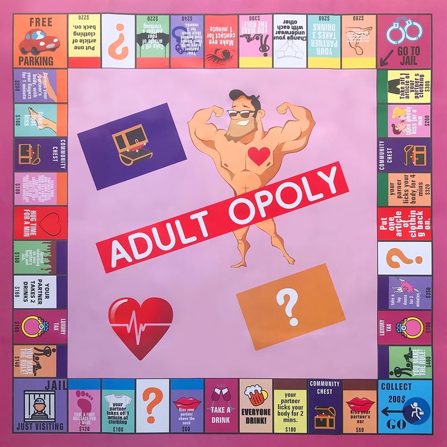 Adultopoly Board Game, Couple Adult Opoly Board Game, Valentines Gifts ...