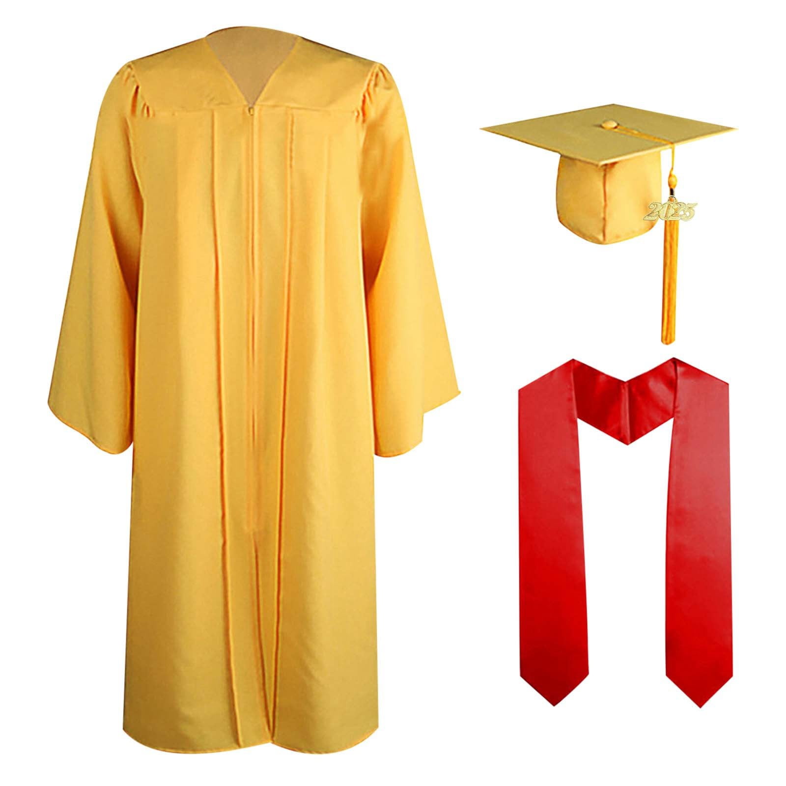 Adults 2025 Graduation Gown and Cap Set - Unisex Elasticated ...