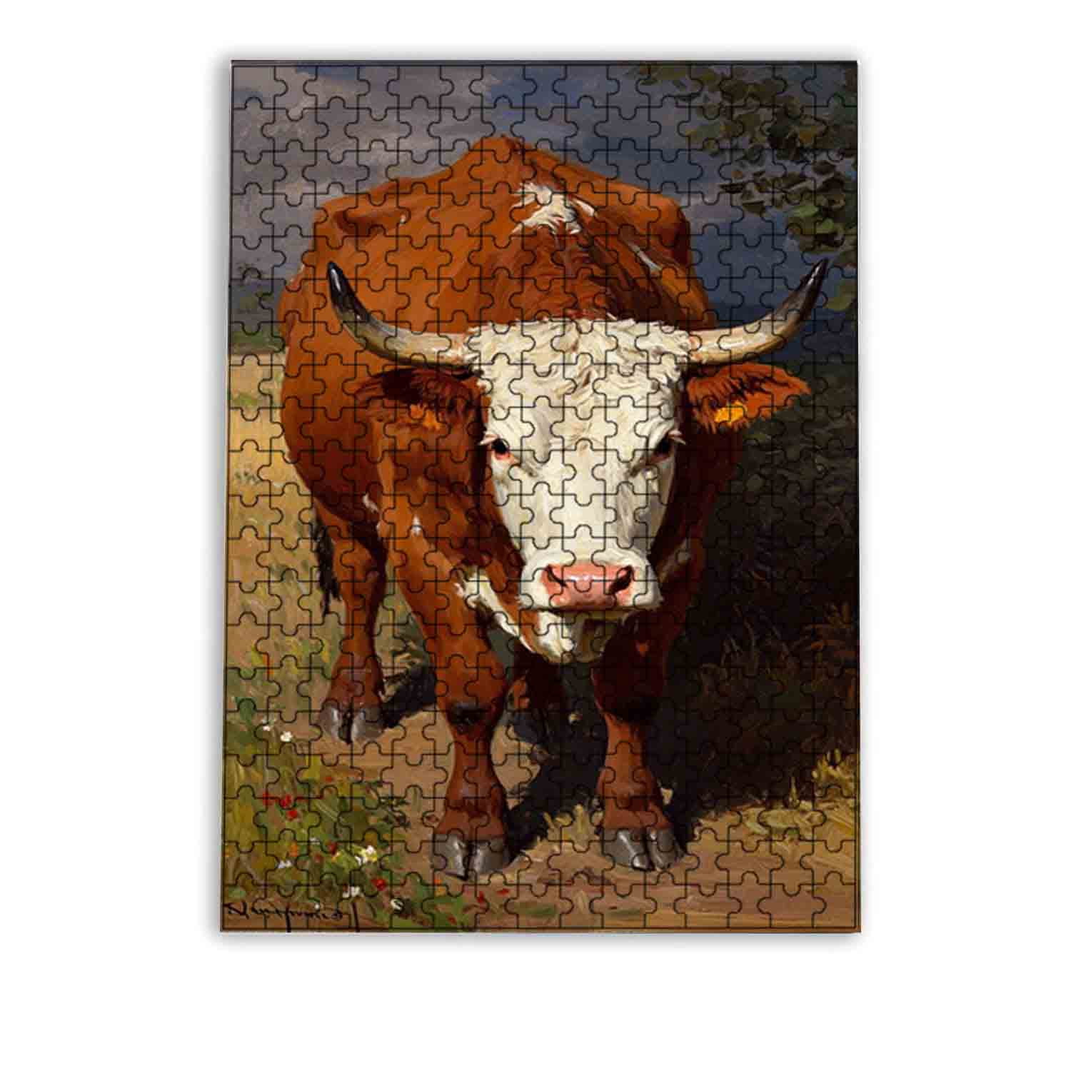 Adults 500 Pieces Wooden Jigsaw Puzzle - Cow Calf Challenging ...
