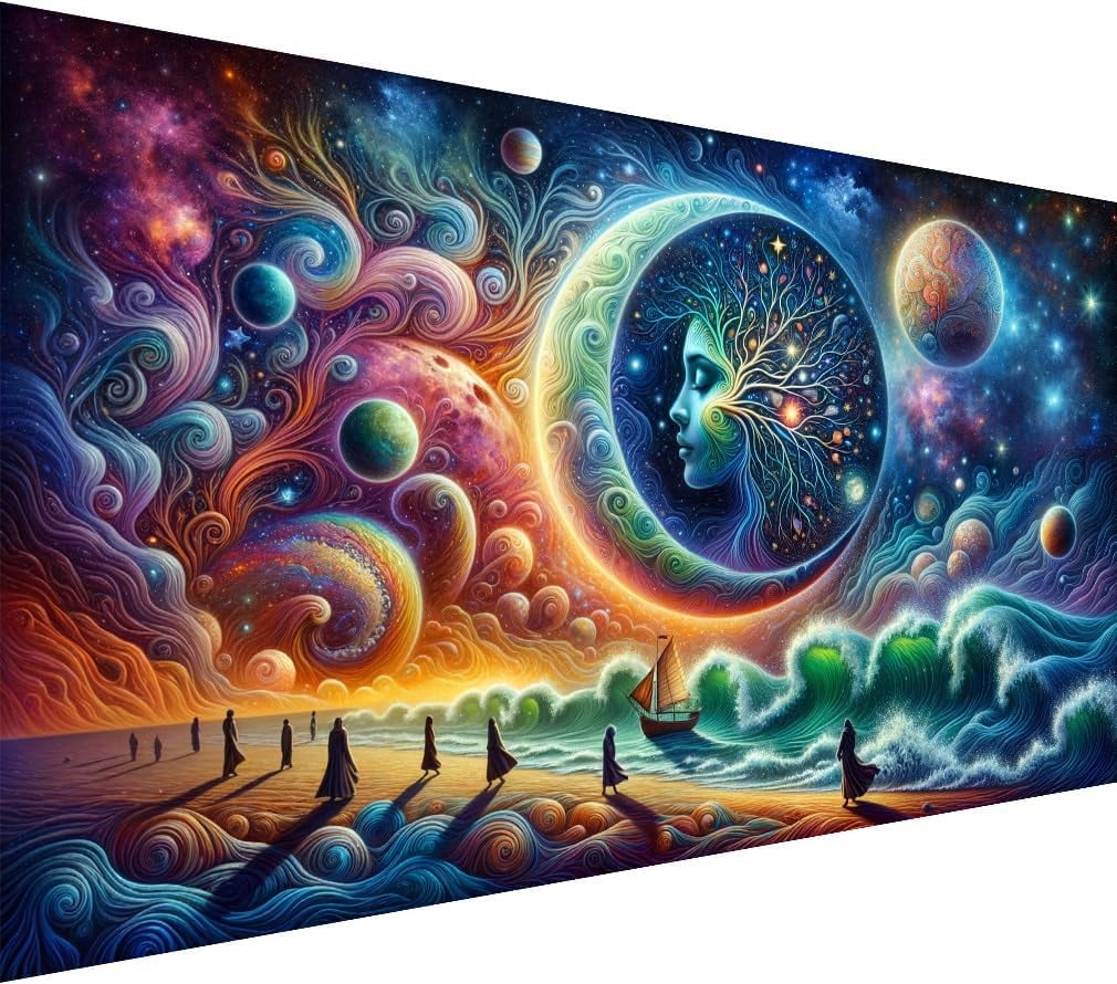 Adults 5D Diamond Painting Set, Adults DIY Large Size Moon Diamond Art ...