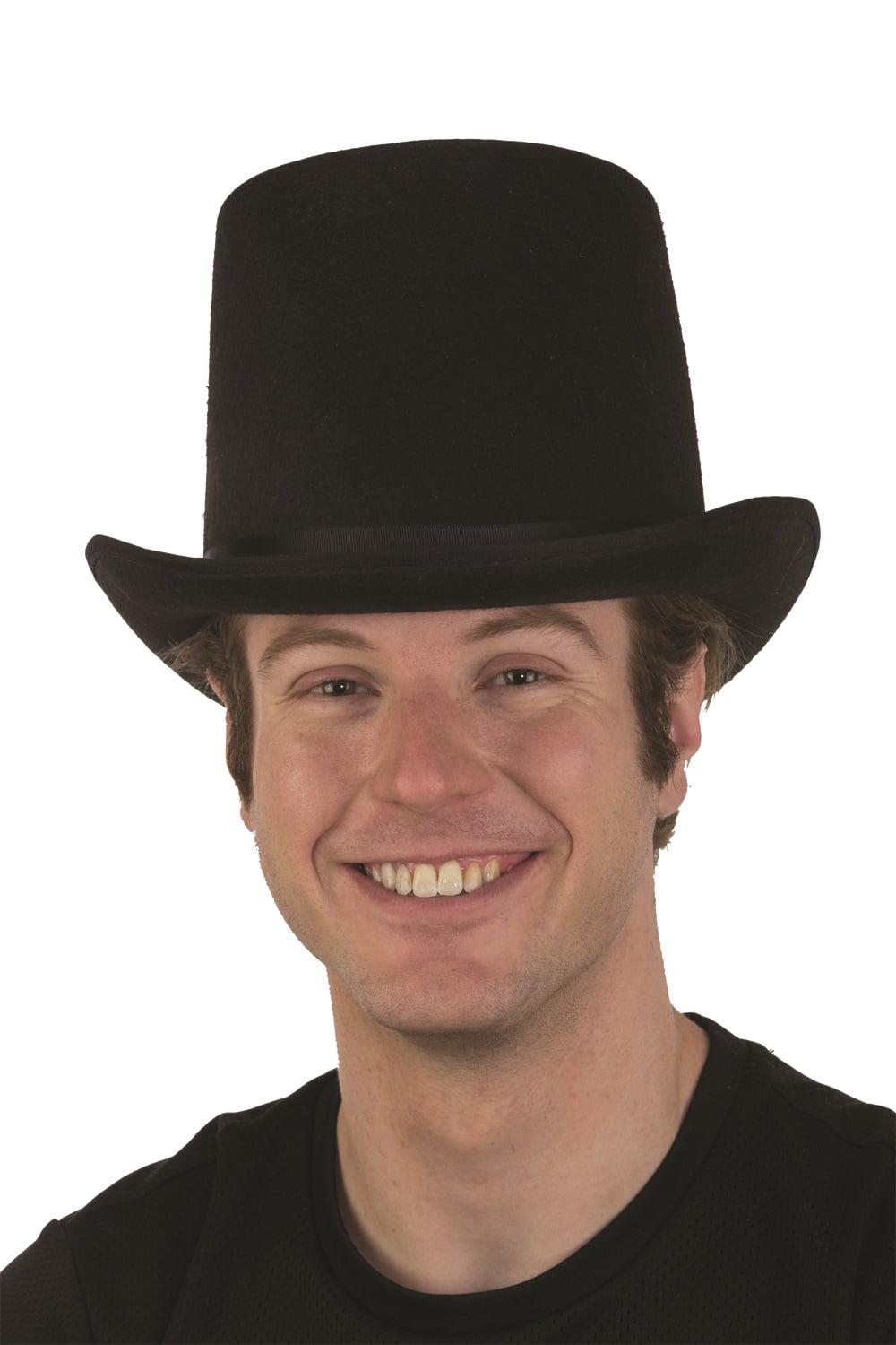 Adults Black Felt Coachman Top Hat Costume Accessory - Walmart.com