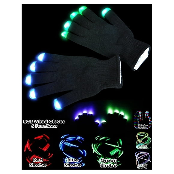 Led Finger Lights Gloves