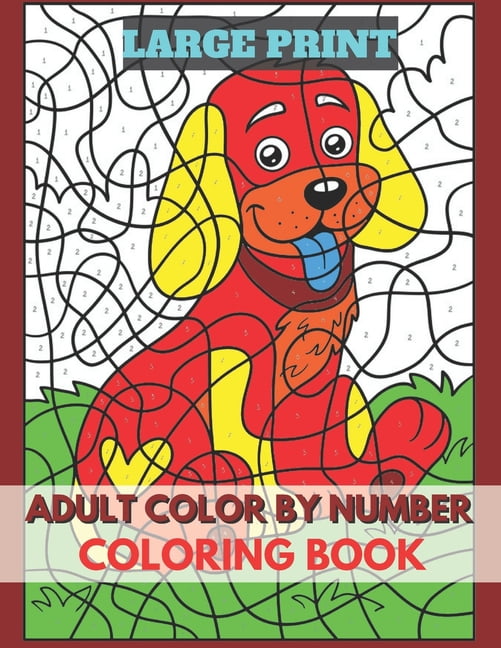 Adults Color BY Number Large Print Coloring Book: Easy Large Print ...