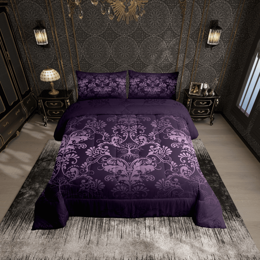 Adults Damask Gothic Bedding Set Antique Victorian Comforter Set King ...