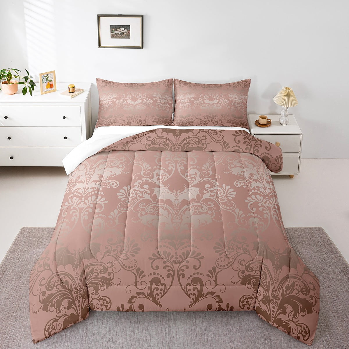 Adults Damask Gothic Bedding Set Antique Victorian Comforter Set Twin ...