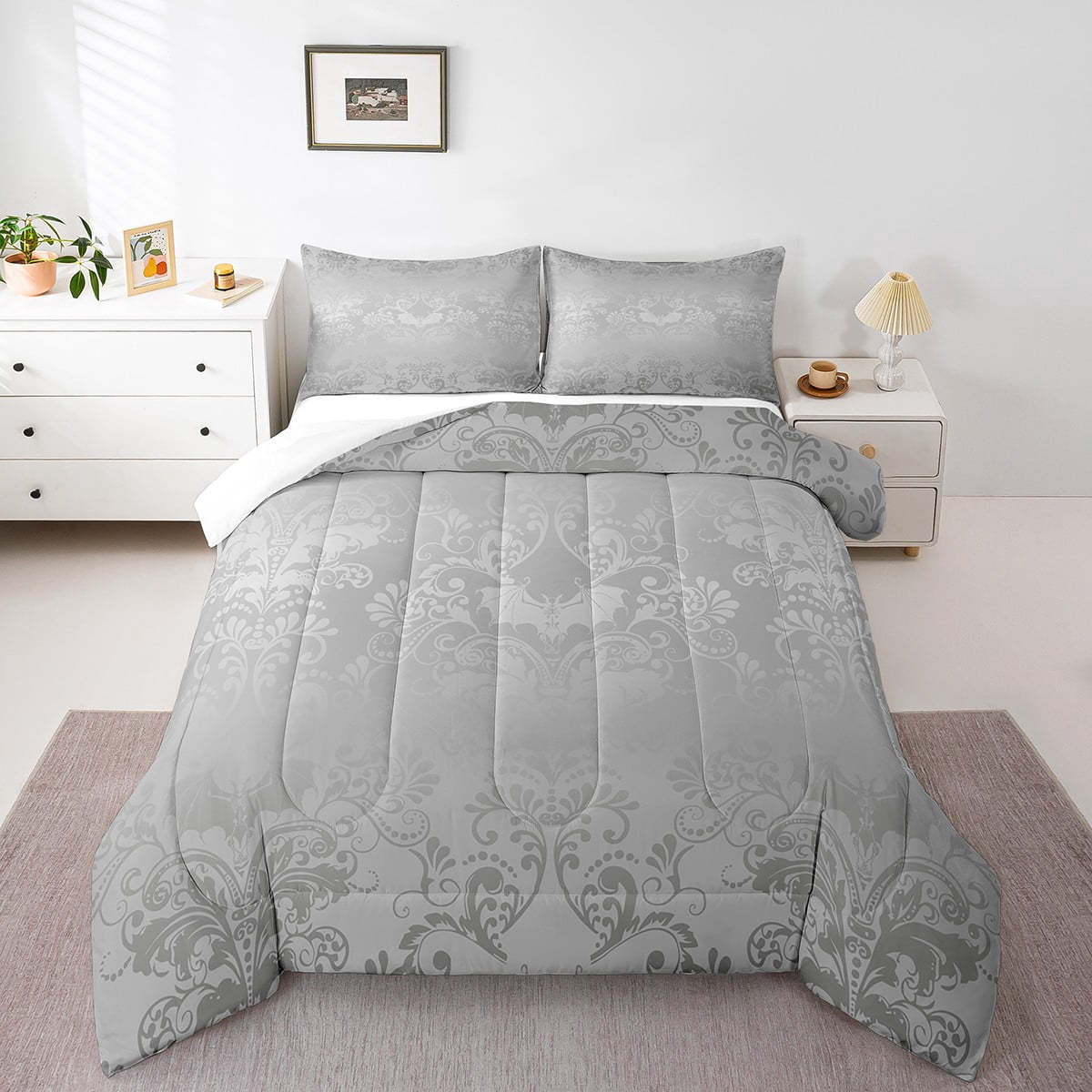 Adults Damask Gothic Bedding Set Antique Victorian Comforter Set Twin ...