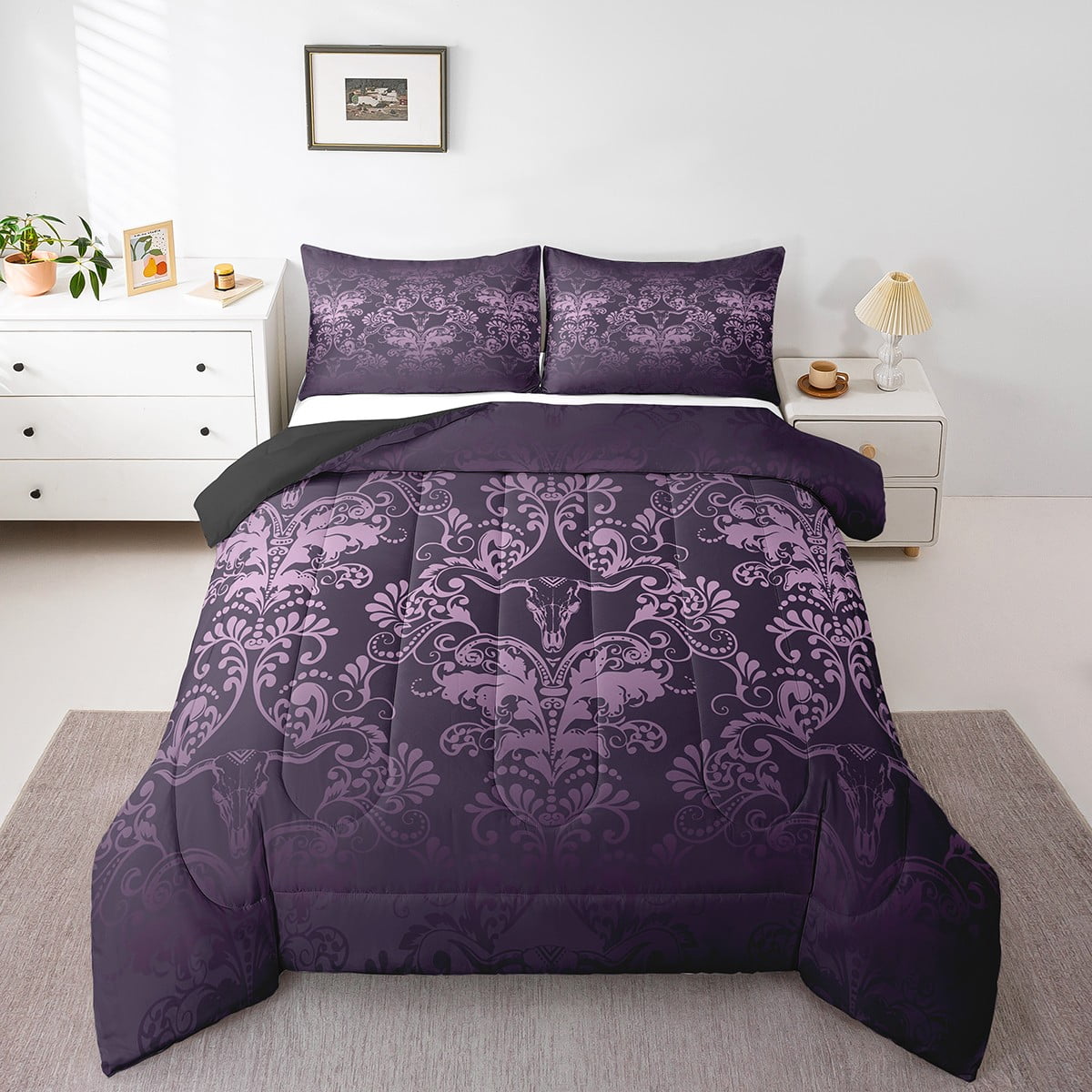 Adults Damask Gothic Bedding Set Antique Victorian Comforter Set Twin ...