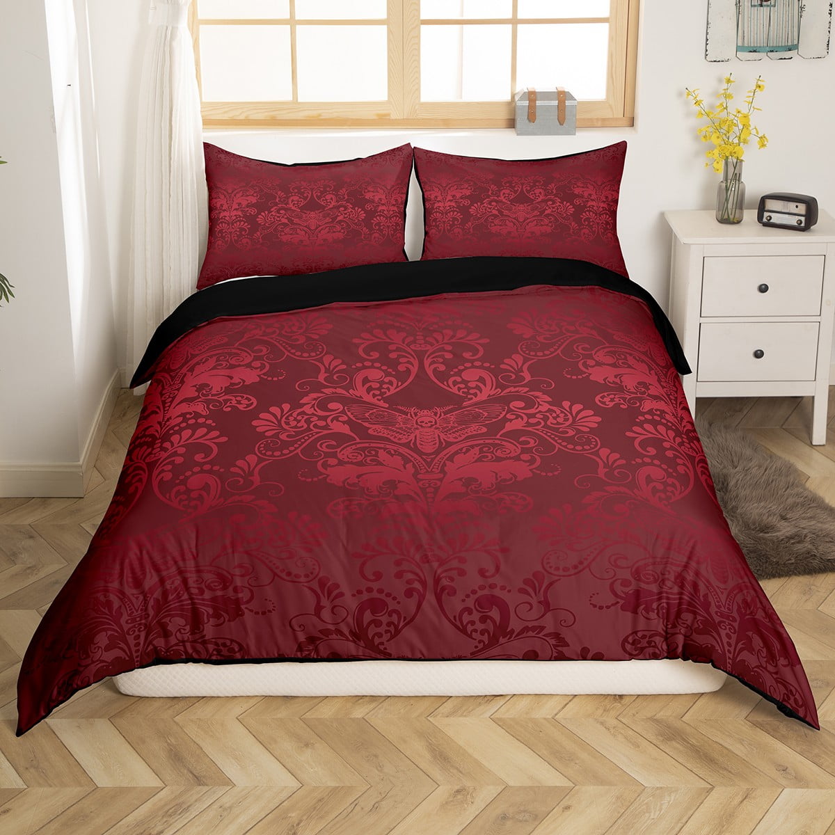 Adults Damask Gothic Bedding Set Antique Victorian Duvet Cover Twin ...