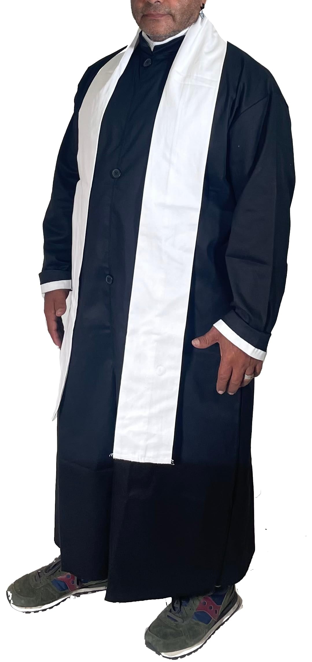 Adults Father Priest Costume Robe and Stole One Size Unisex Funny ...